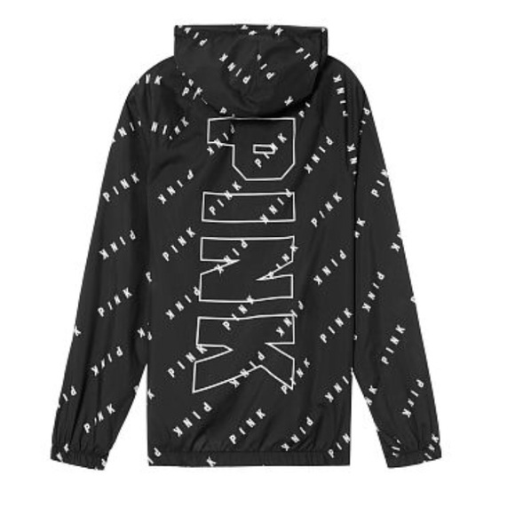 PINK Victoria's Secret | Tops | New Victorias Secret Pink Logo Anorak ...